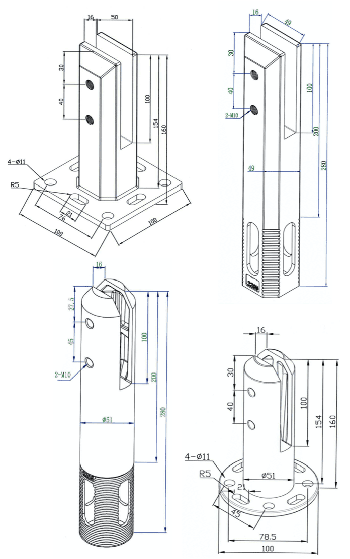 2205 Stainless Steel Spigots, Deck Mount, Core Drilled Glass Spigots in ...